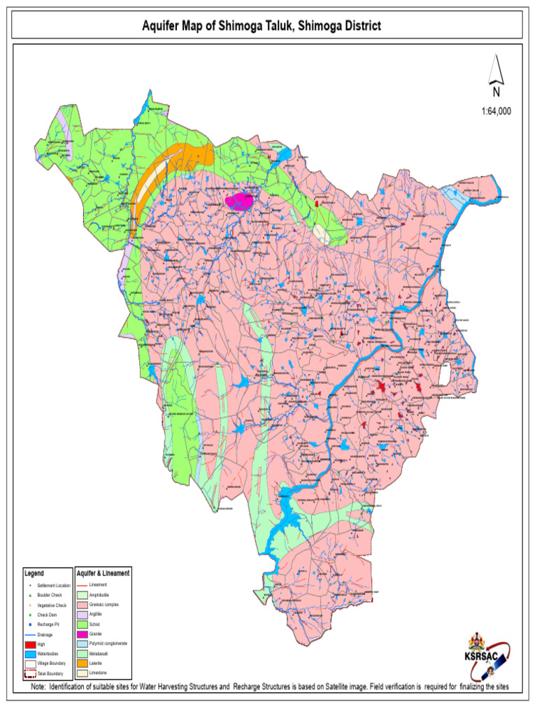Aquifer Map of Shivamogga Karnataka India | PDF