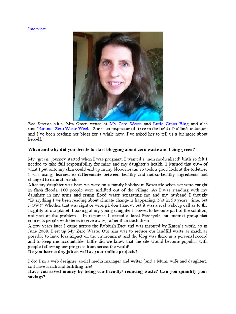 Interview Zero Waste | PDF