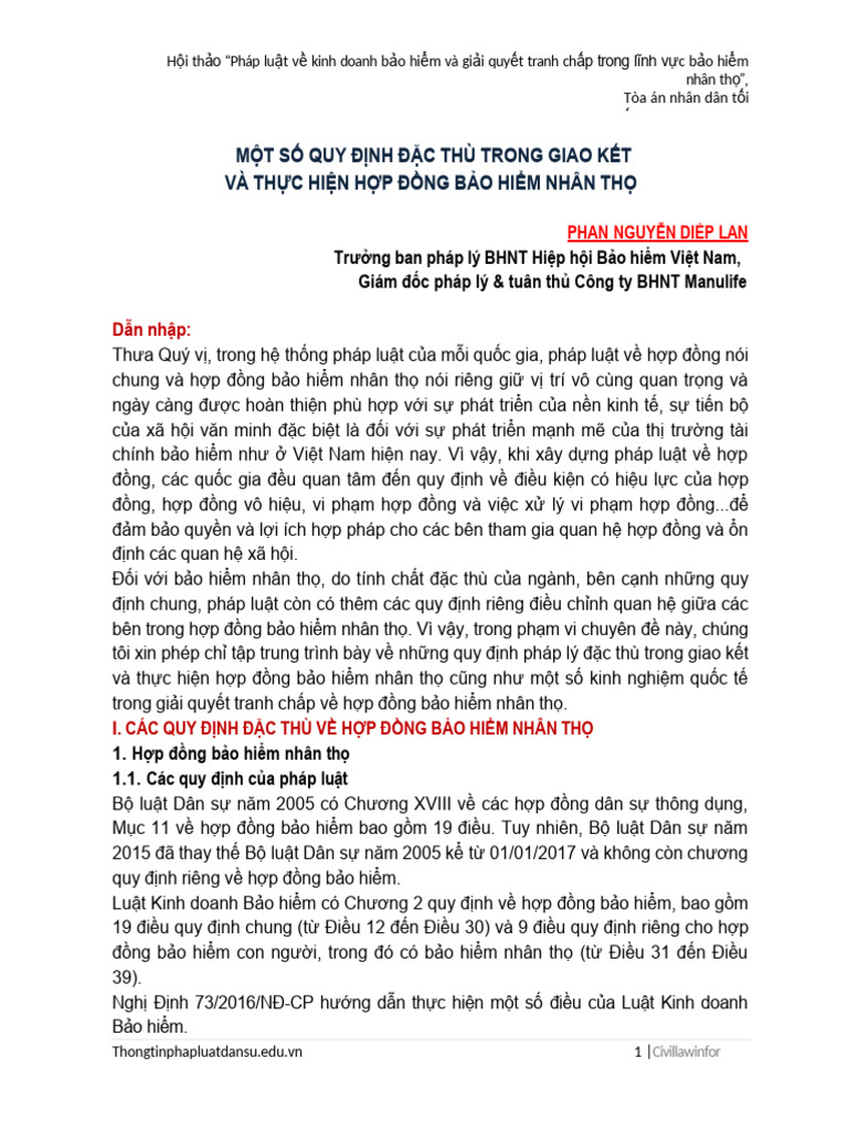 Giao Ket Thuc Hien Hop Dong Trong BHNT | PDF