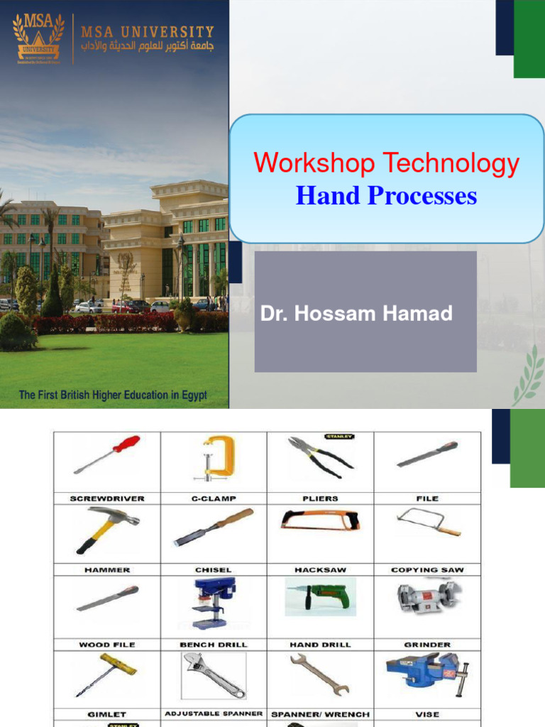 Hand Tool Functions and Uses Guide | PDF
