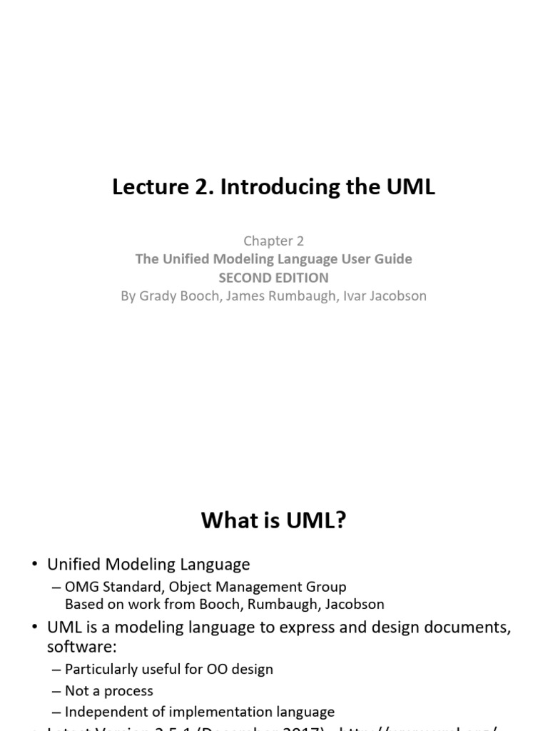 Ooad Lec 2 Pdf Unified Modeling Language Class Computer Programming 