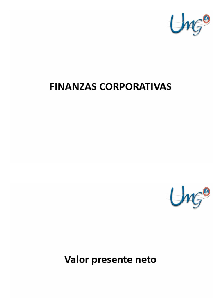 Clase 3 Finanzas Corporativas | PDF | Tasa interna de retorno | Flujo de caja descontado