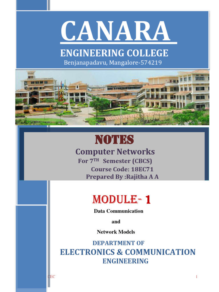 Module 1 CN 18EC71 | Download Free PDF | Network Topology | Duplex (Telecommunications)