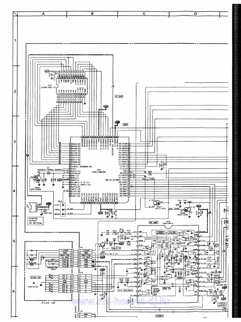AKAI CD-M600 CD Player Schematic Diagram | PDF