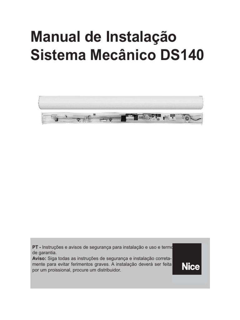 Manual de Instalação DS140 Nice | PDF | Eletricidade | Engenharia Elétrica