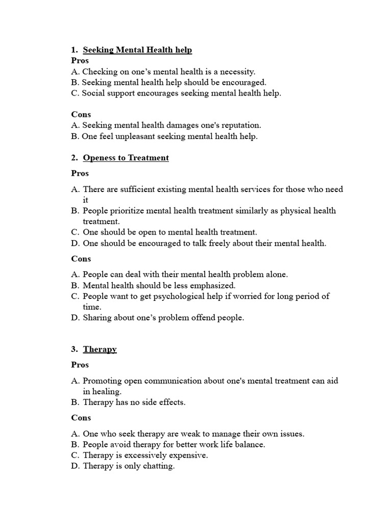 Attitude Statements | PDF | Mental Disorder | Drug Rehabilitation