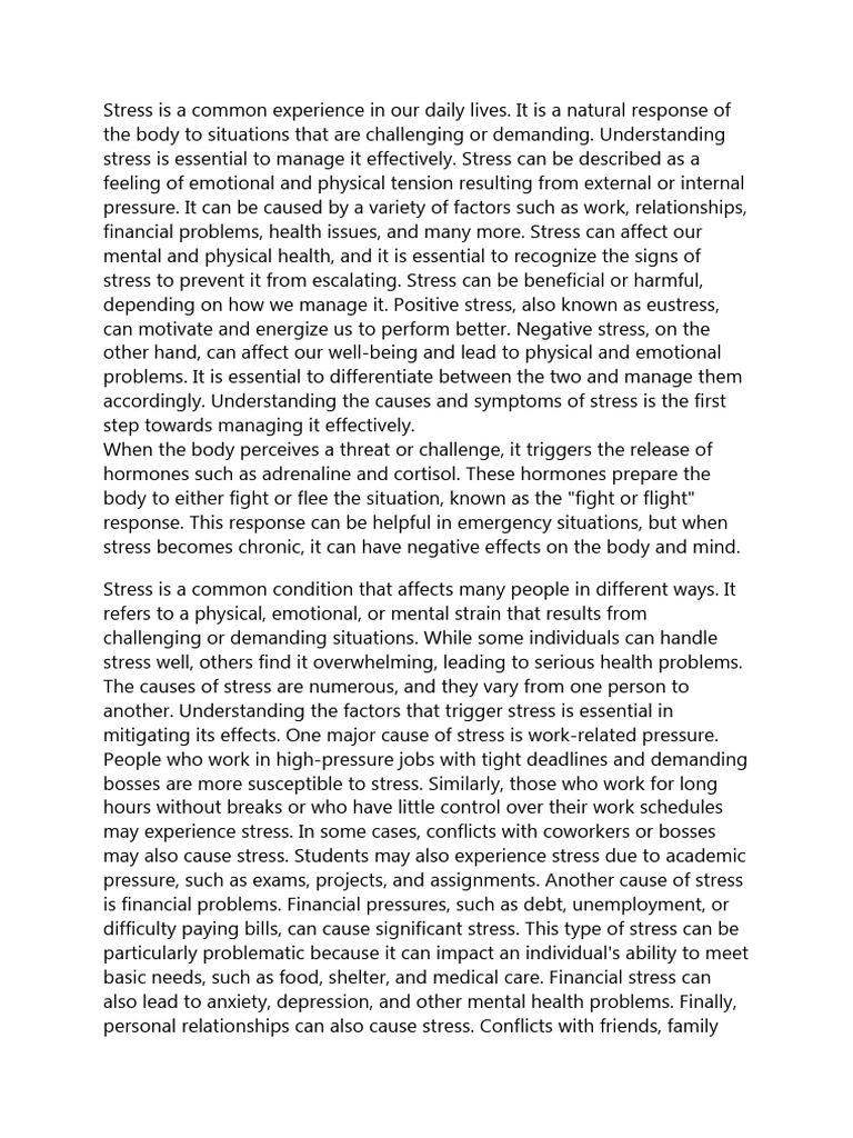 Models of Stress | PDF