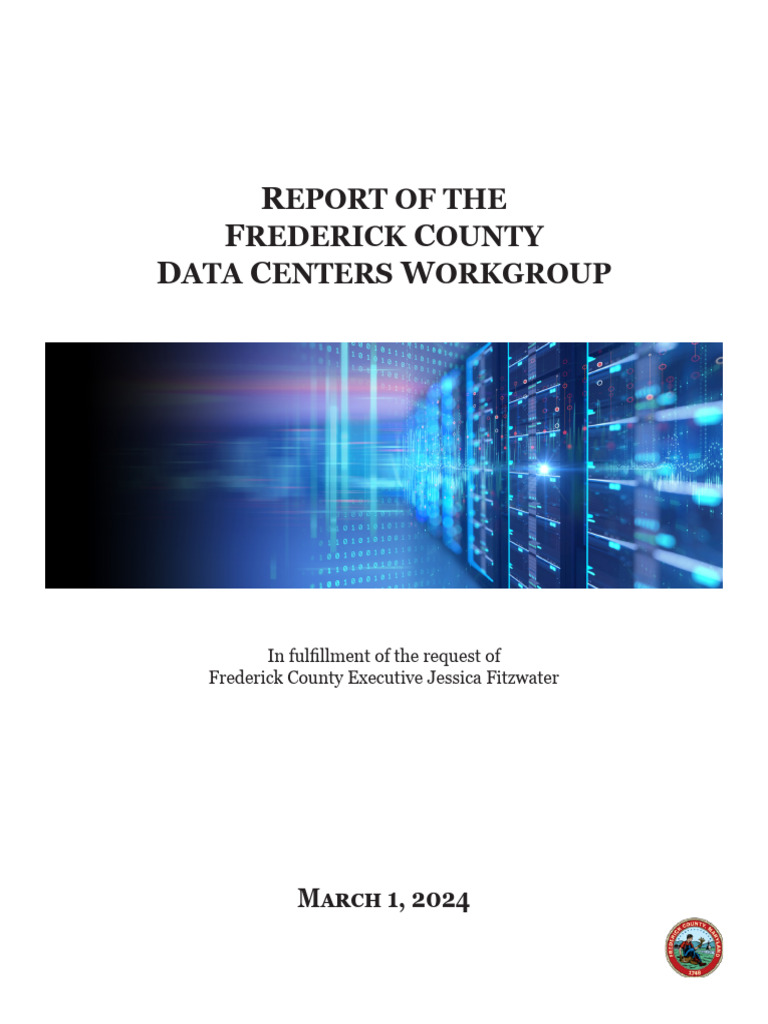 Data Center Workgroup Final Report - 202403011437205305 | PDF | Data ...