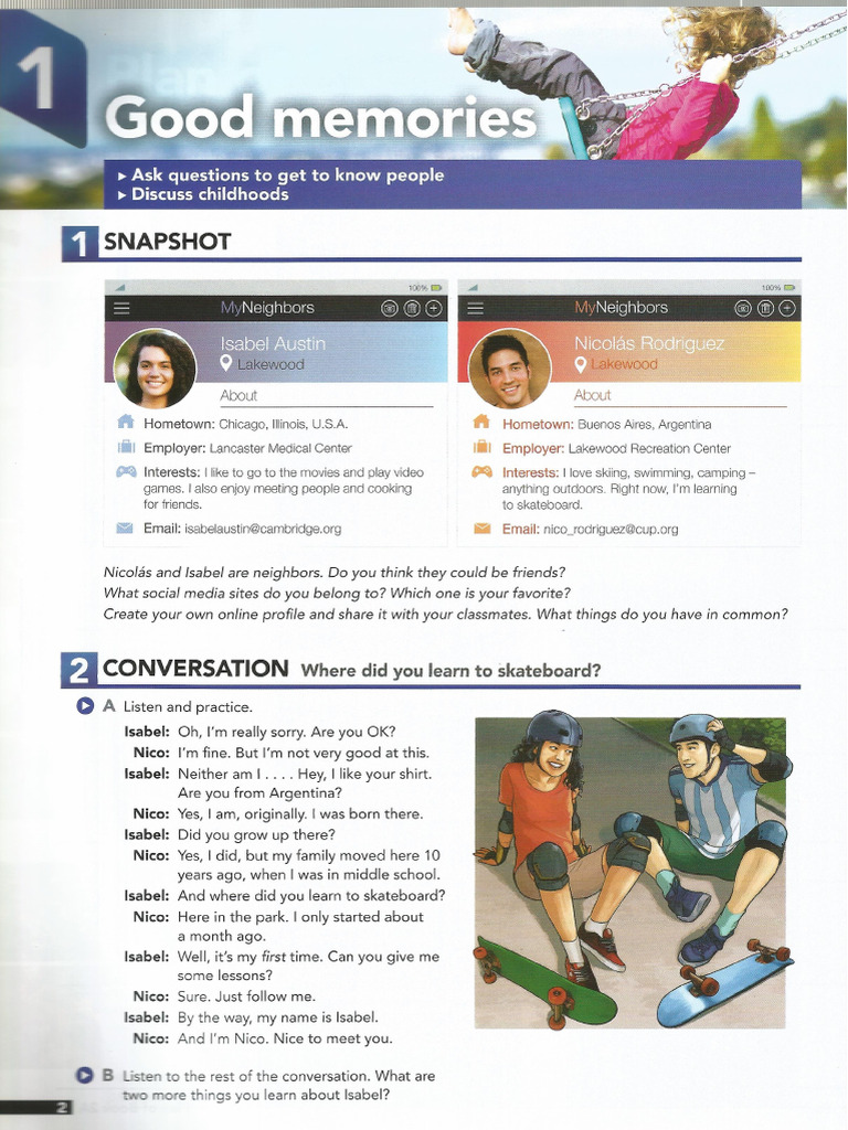 INTERCHANGE 2 UNIT 1 Good Memories | PDF