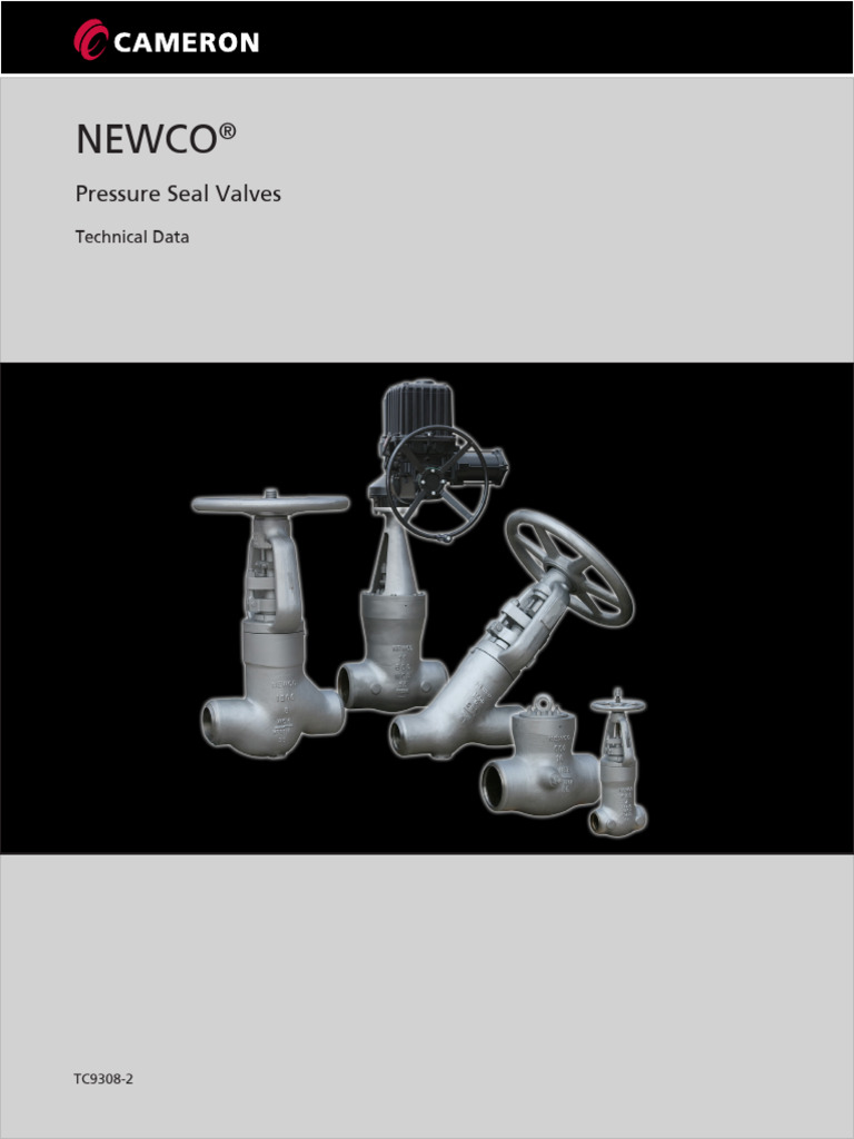 NEWCO Pressure Seal Valves Technical Data | PDF | Home & Garden | Computers