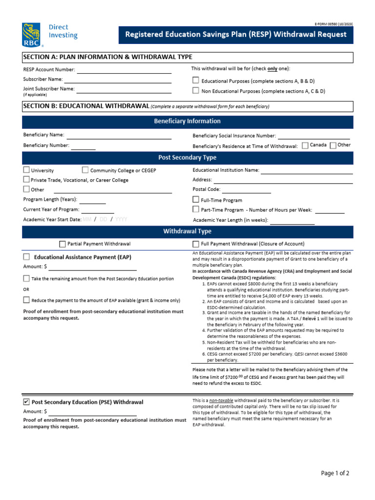 Resp Withdrawal Request | PDF | Money | Personal Finance