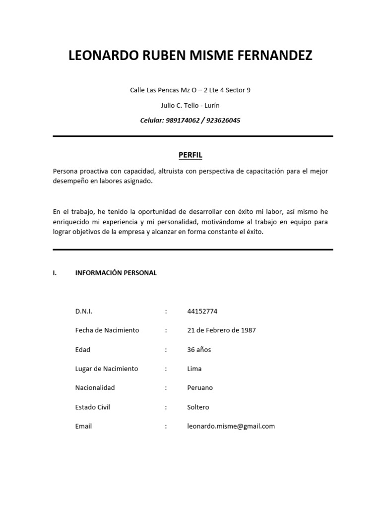 Leo - CV Actualizado 2023 | PDF