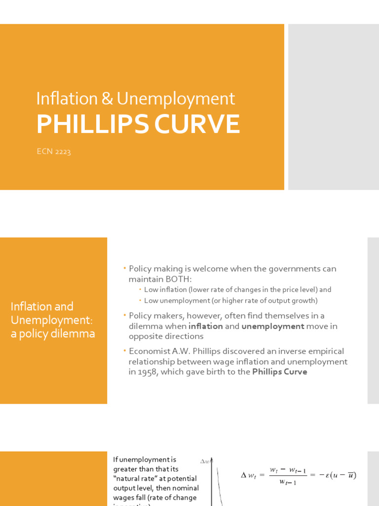 ECN 2223d Phillips Curve | PDF | Phillips Curve | Inflation