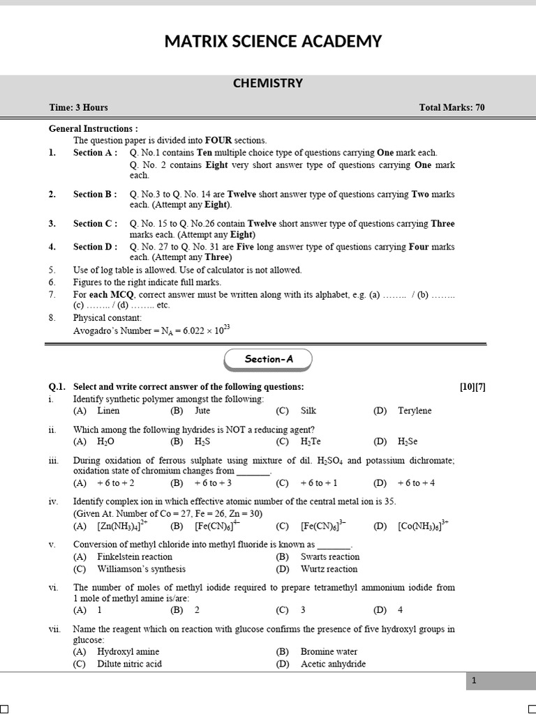 hsc-2020 March Chemistry-March-2020-Std-12th-Science-Hsc-Maharashtra ... hsc-2020 March Chemistry-March-2020-Std-12th-Science-Hsc-Maharashtra ...