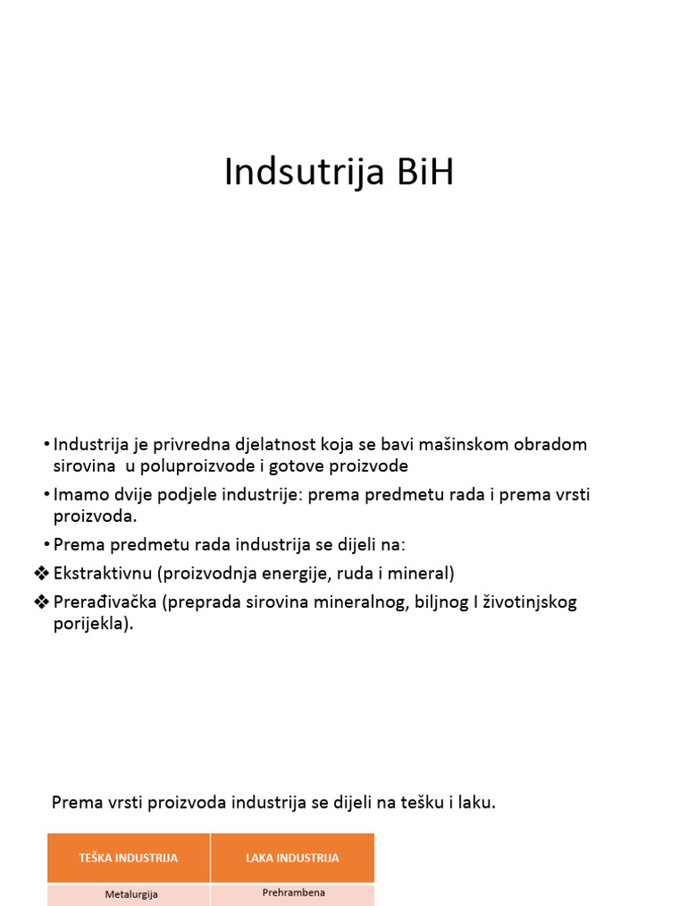 Industrija BiH | PDF