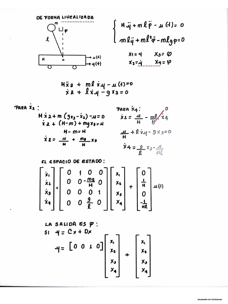Linealización de Un Péndulo Invertido | PDF