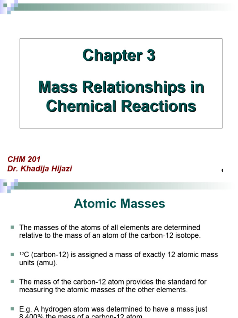 ch3 Stoichiometry | PDF