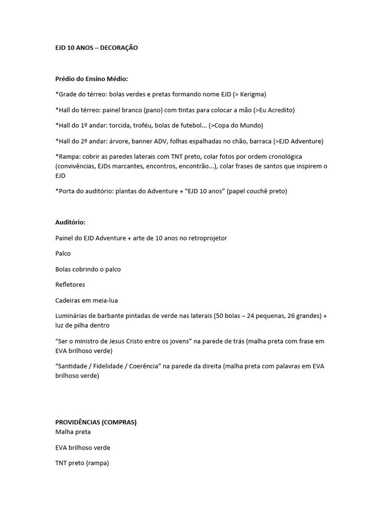 Ejd 10 Anos | PDF