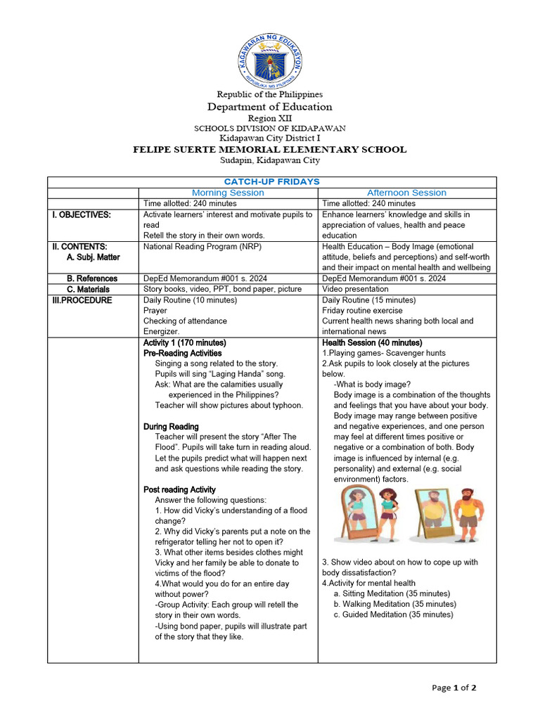 Grade5 Health - Catch Up Friday | PDF