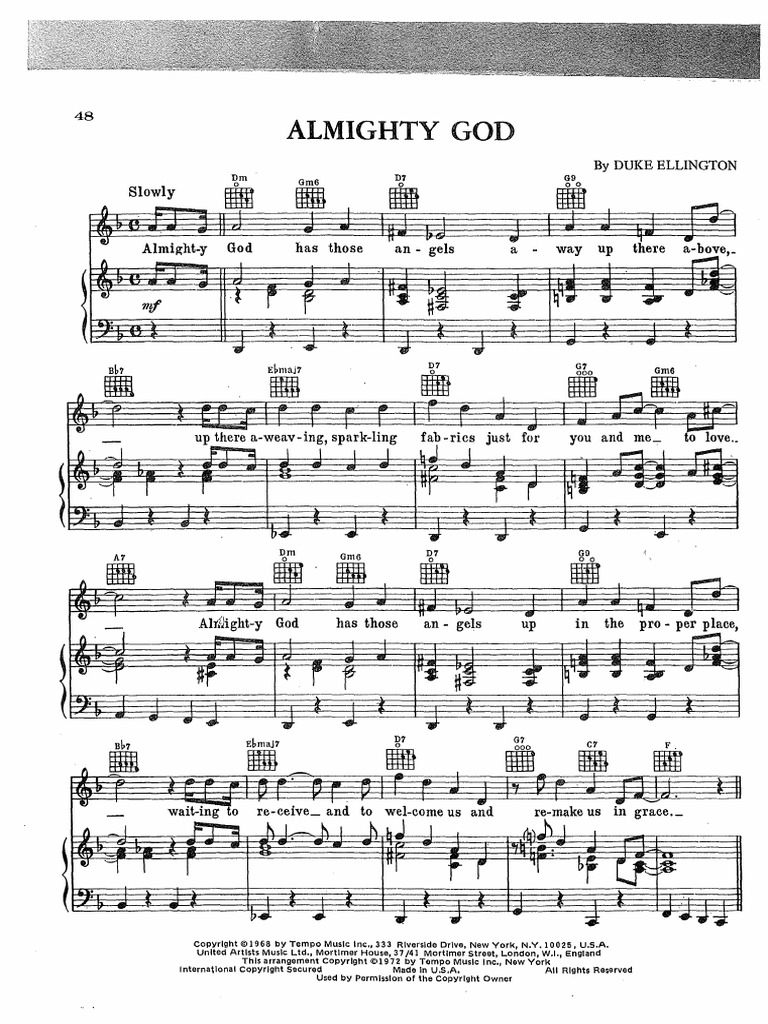 Duke Ellington-Almighty God-SheetMusicGiant | PDF | Business Law ...