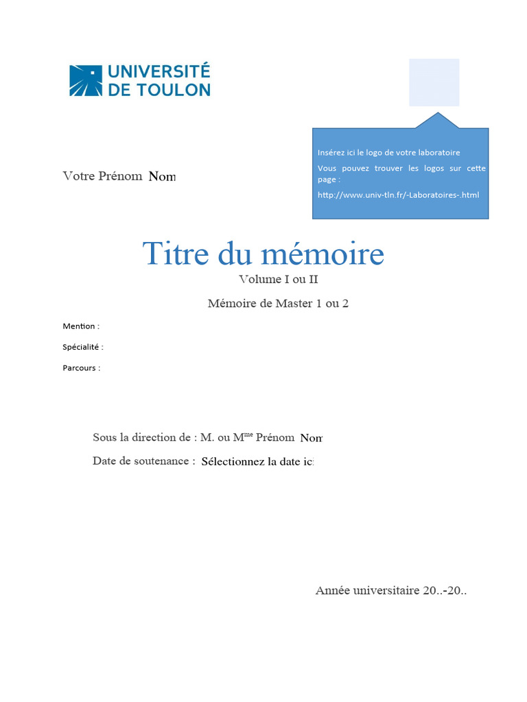 Modèle de mise en page de mémoire | PDF