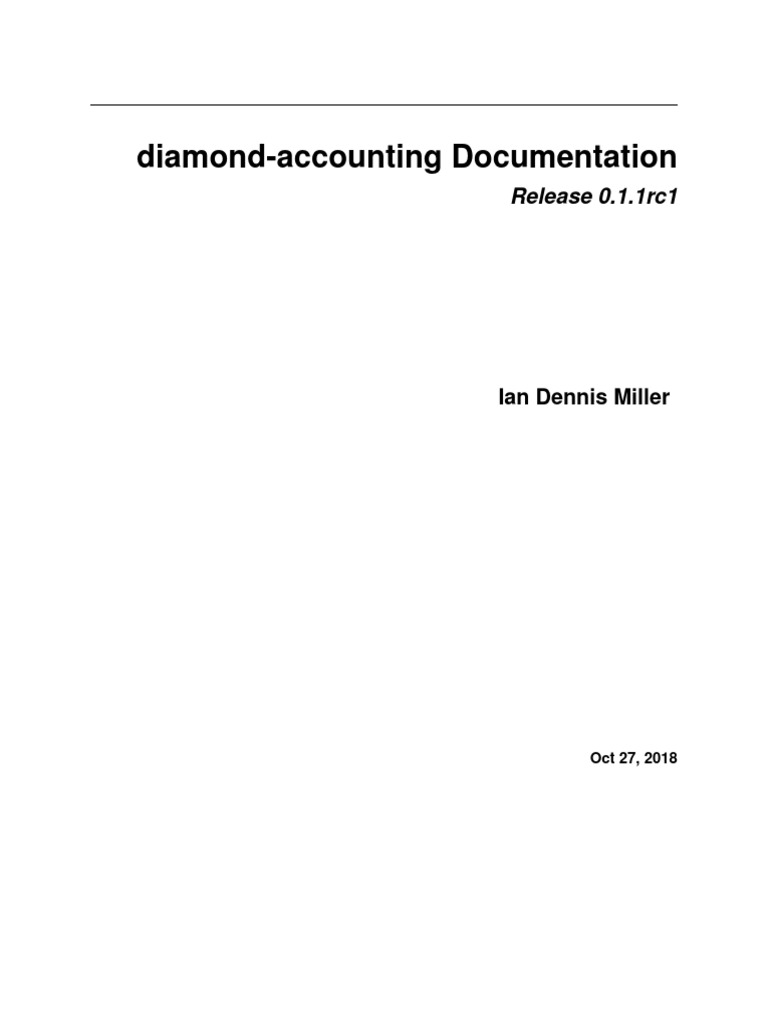 Diamond Accounting Readthedocs Io en Latest | PDF