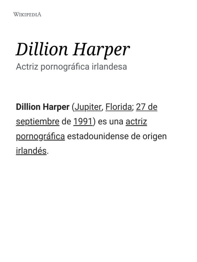 Dillion Harper - Wikipedia, La Enciclopedia Libre | PDF | Ciencias sociales | Salud y bienestar