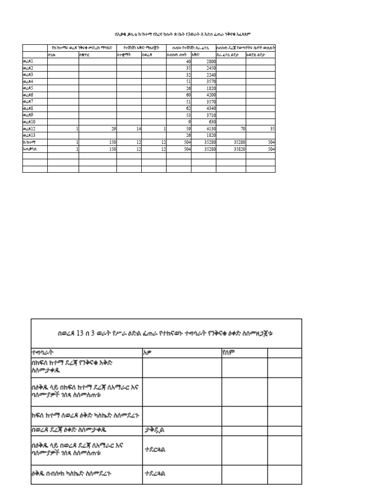 Woreda 13 Daily Mobilization Report 22.6 16 | PDF