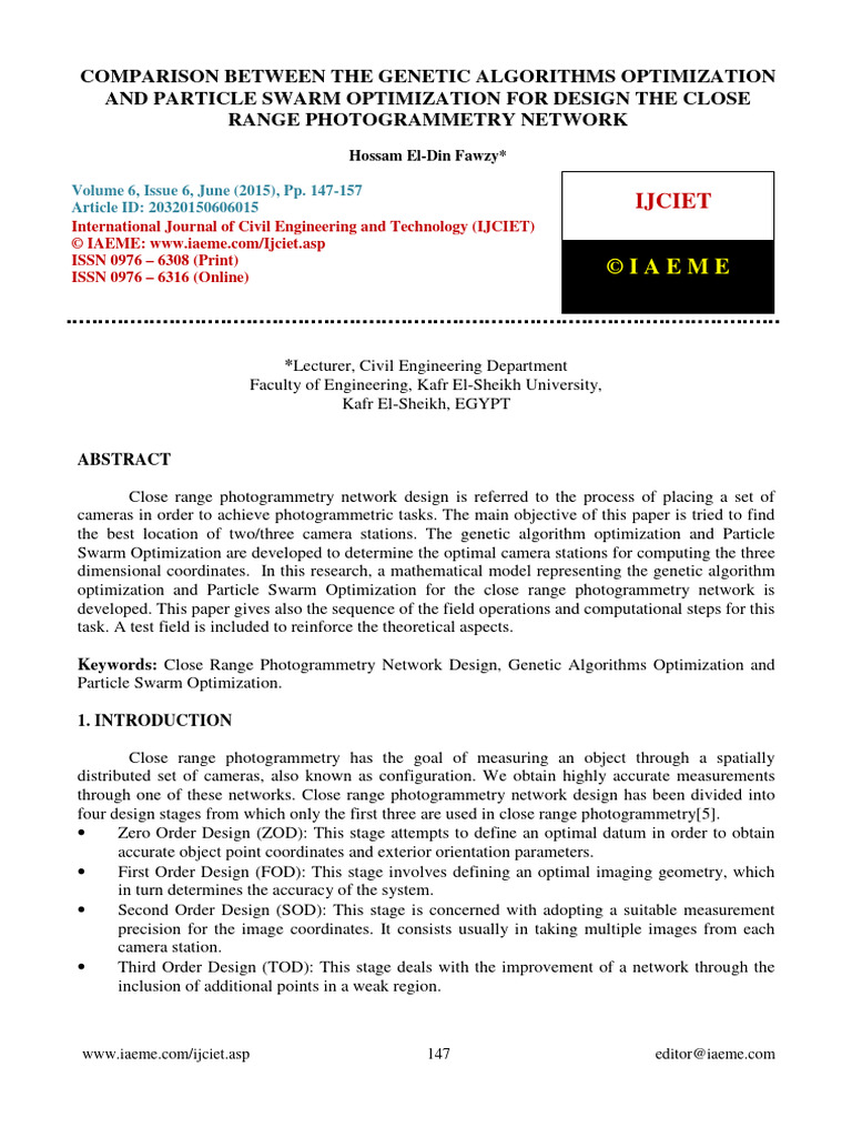 Comparison Between The Genetic Algorithms Optimization and Particle Swarm Optimization For ...