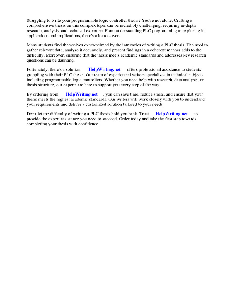 Programmable Logic Controller Thesis Pdf Pdf Programmable Logic Controller Input Output