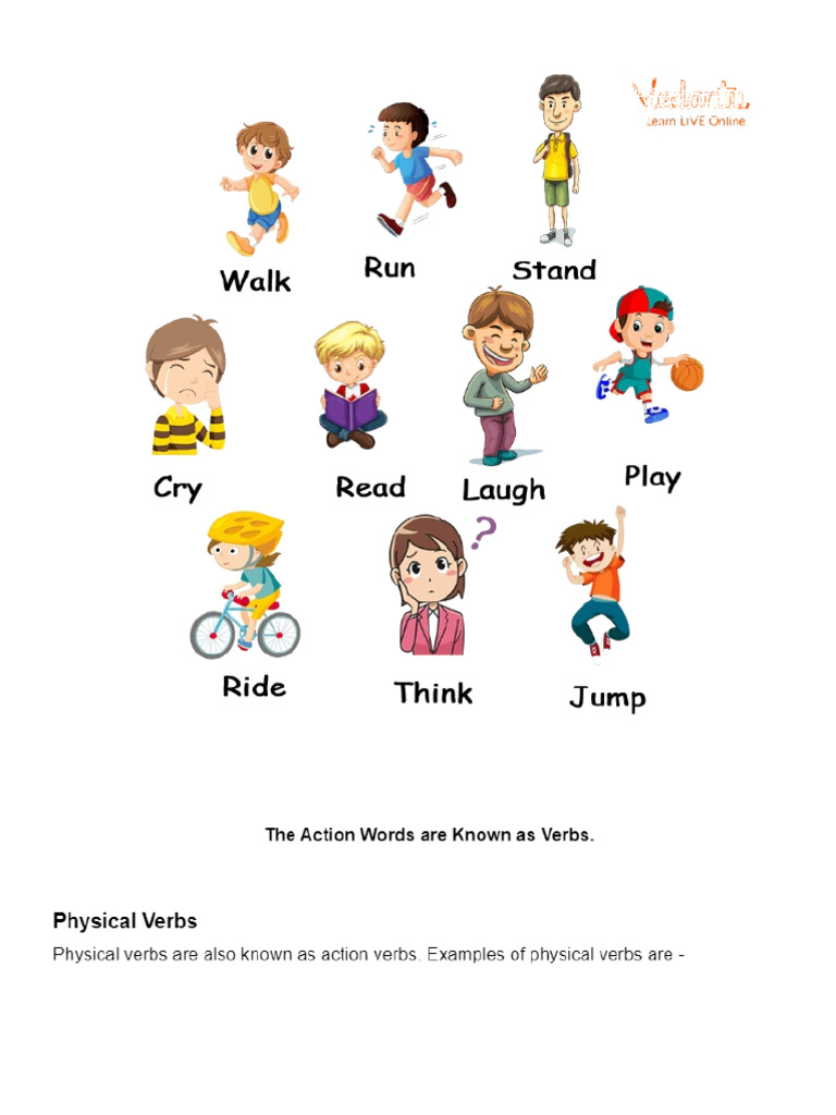 Verbs For Kids | PDF
