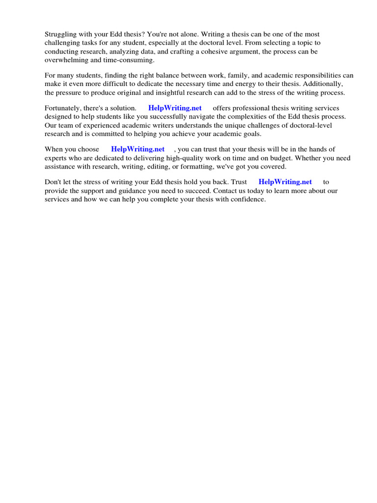 Edd Thesis | PDF | Thesis | Cognition