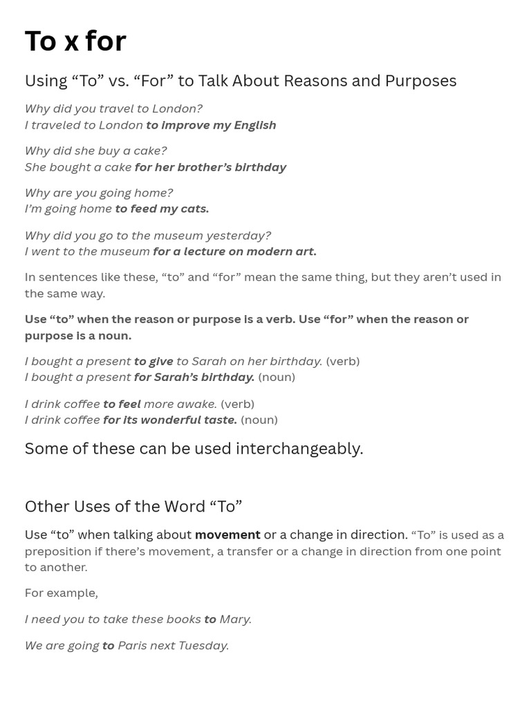 To X For | PDF | Language Arts & Discipline
