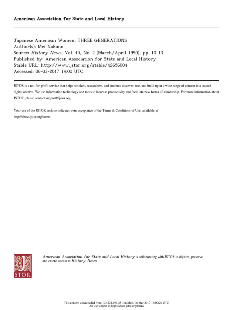Japanese American Women Three Generations | PDF | Internment Of ...