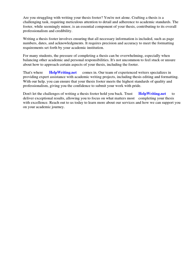 Edit Thesis Footer | PDF