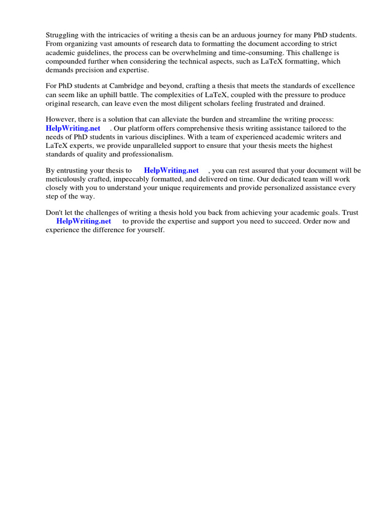 PHD Thesis Latex Template Cambridge | PDF | Computers