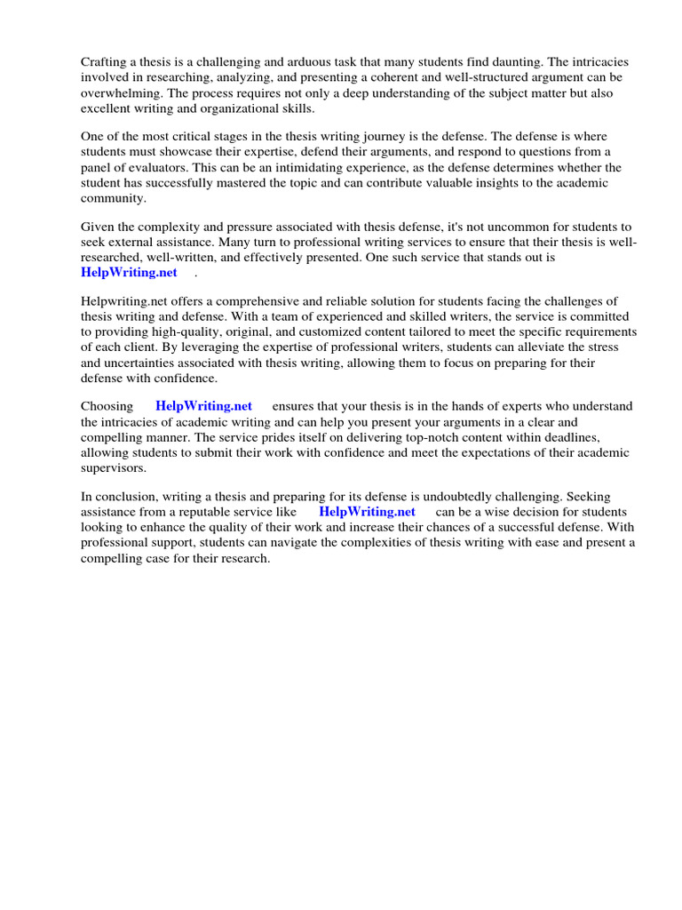 Thesis Offense Defense | PDF | Thesis | Expert