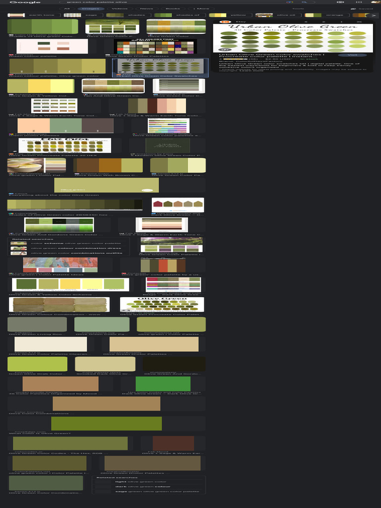 Green Color Palette Olive - Google Search | PDF