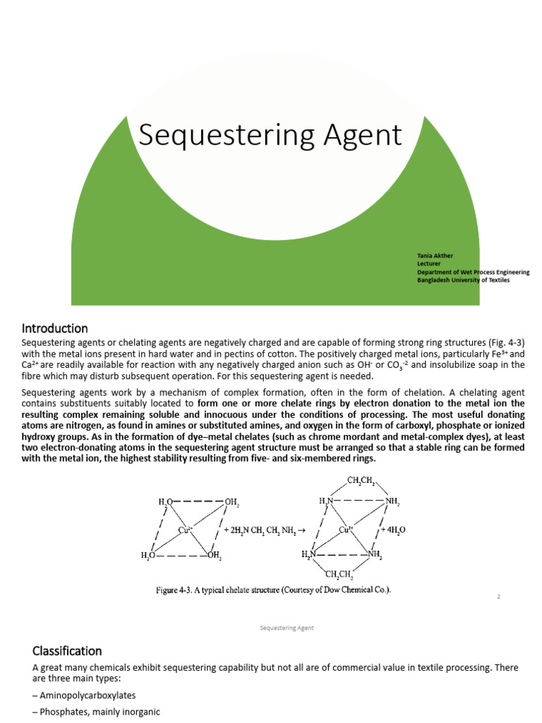 Sequestering Agent | PDF | Coordination Complex | Chelation