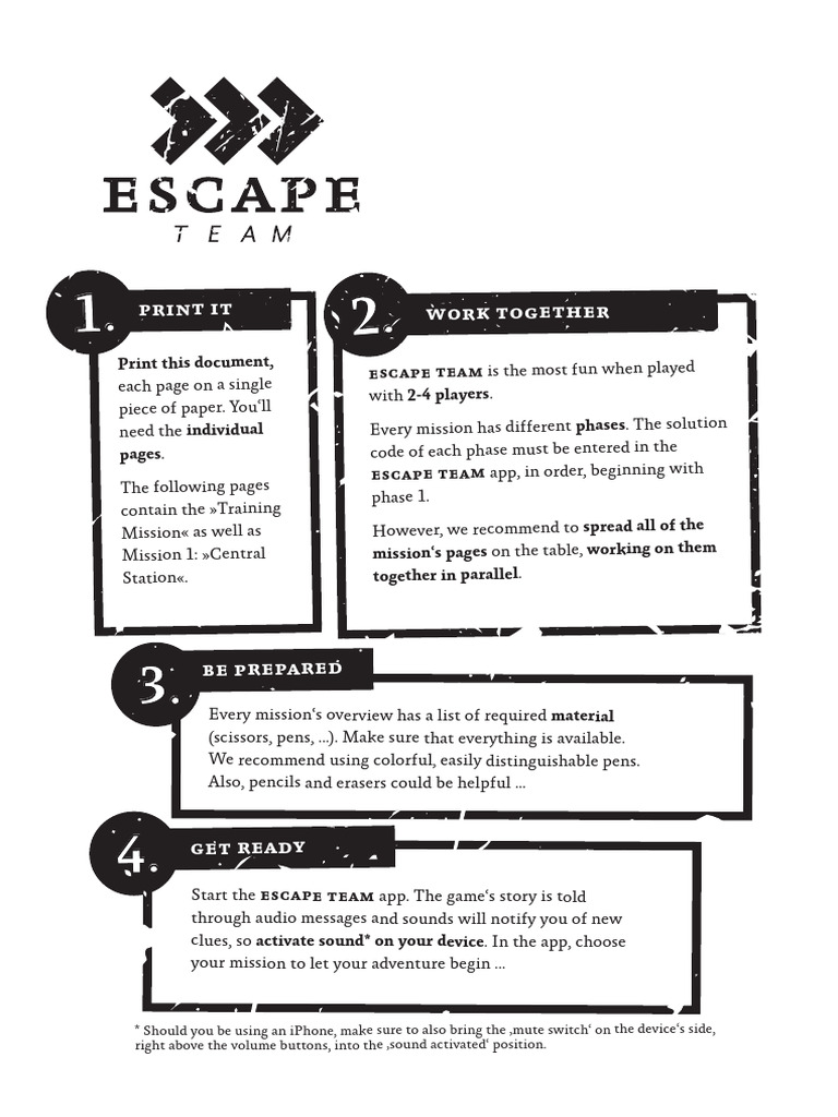 Escape Game | PDF