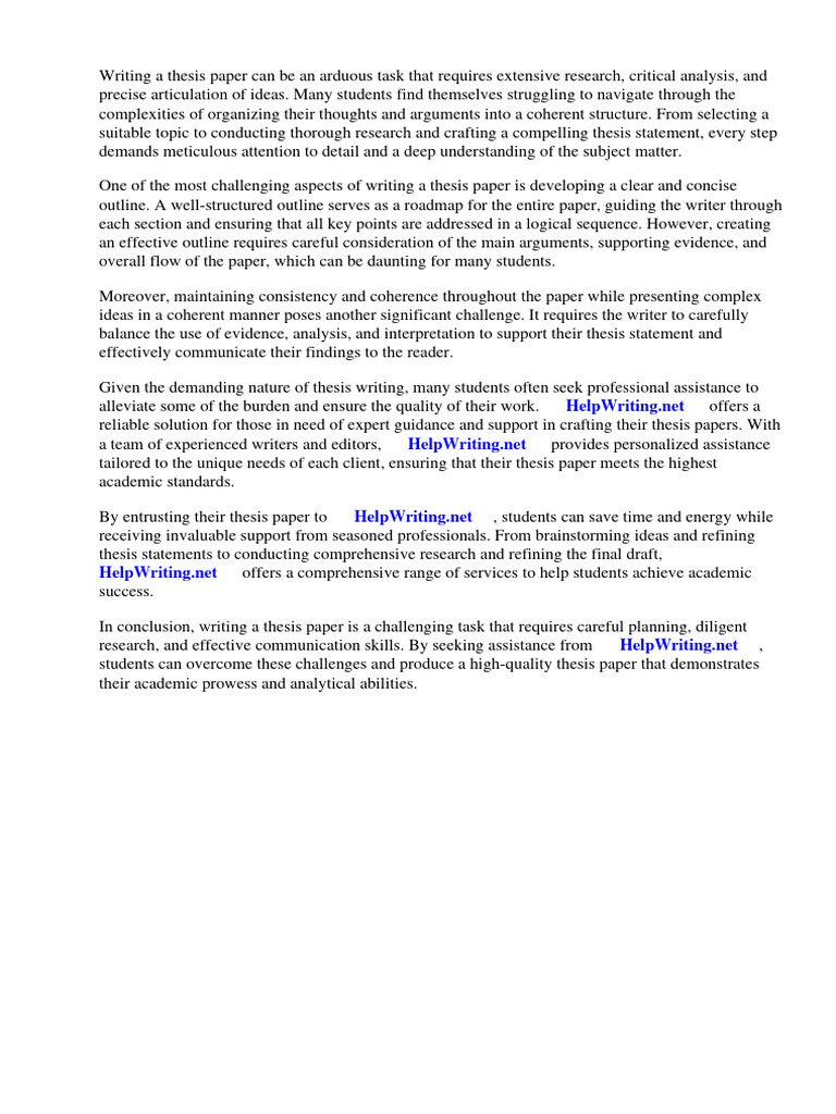 5 Paragraph Thesis Paper Outline | PDF | Essays | Thesis