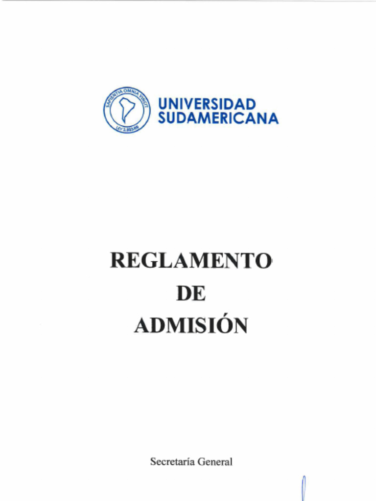 USUD 4 ReglamentoAdmision | PDF