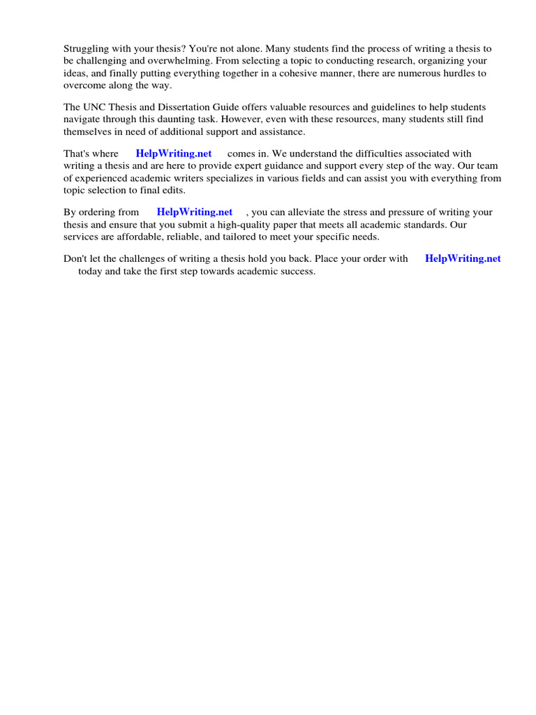 Unc Thesis and Dissertation Guide | PDF | Thesis