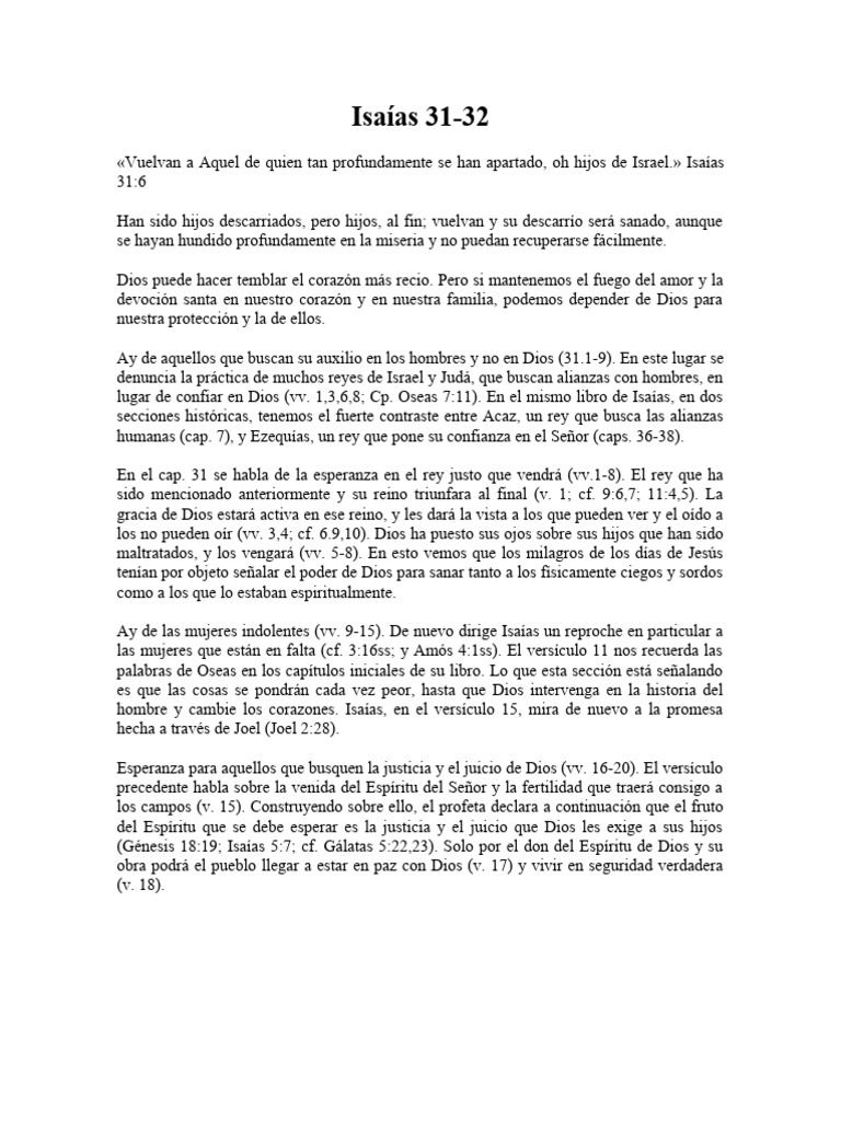 Isaías 31-32 | PDF | Filosofía | Historia