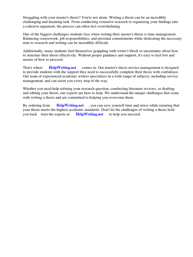 Master Thesis Service Management | PDF | Thesis | Acoustics