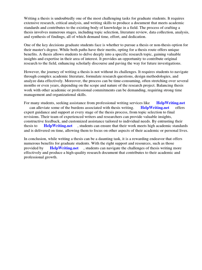 Ms Thesis Vs Non Thesis | PDF | Thesis | Academic Degree