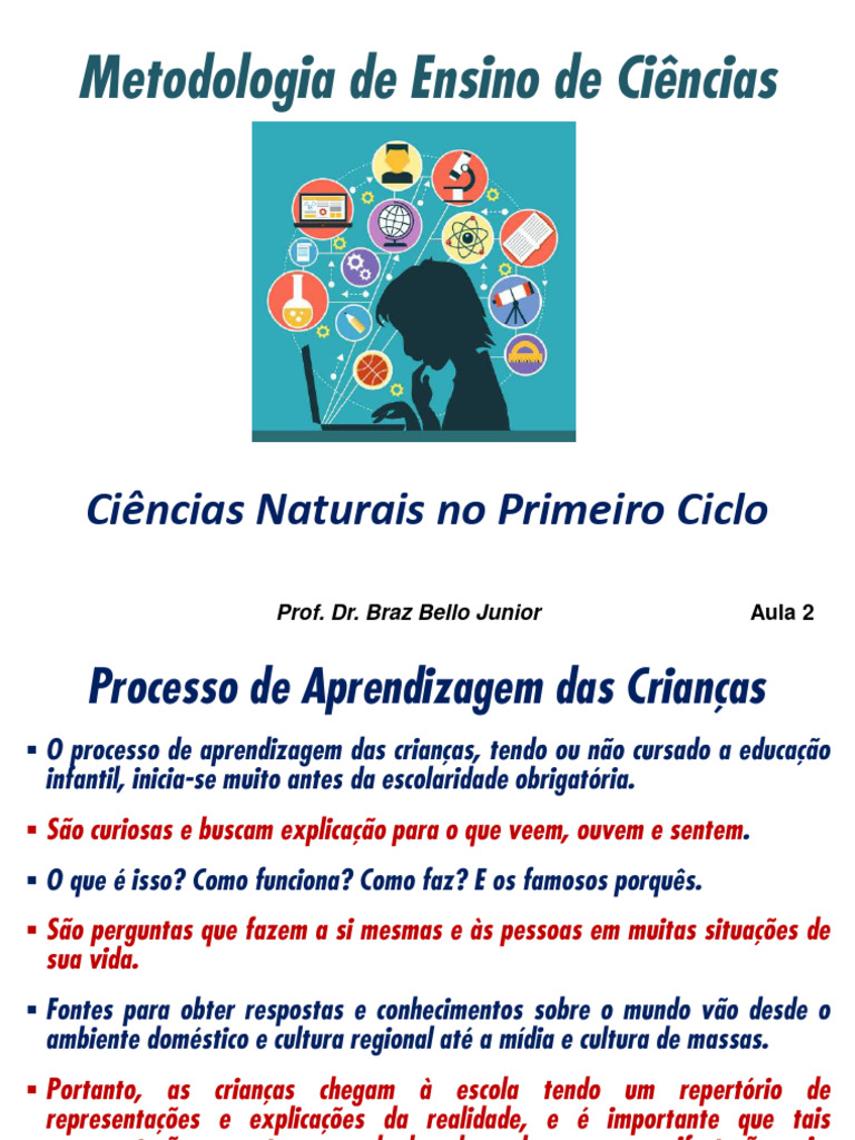 MEC - Aula 02 - Ciencias No Primeiro Ciclo | PDF | Science | Aprendizado
