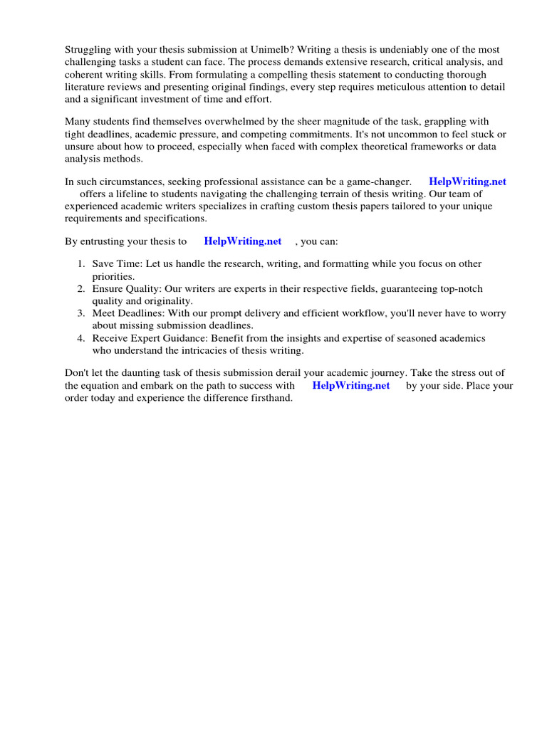 Unimelb Thesis Submission | PDF