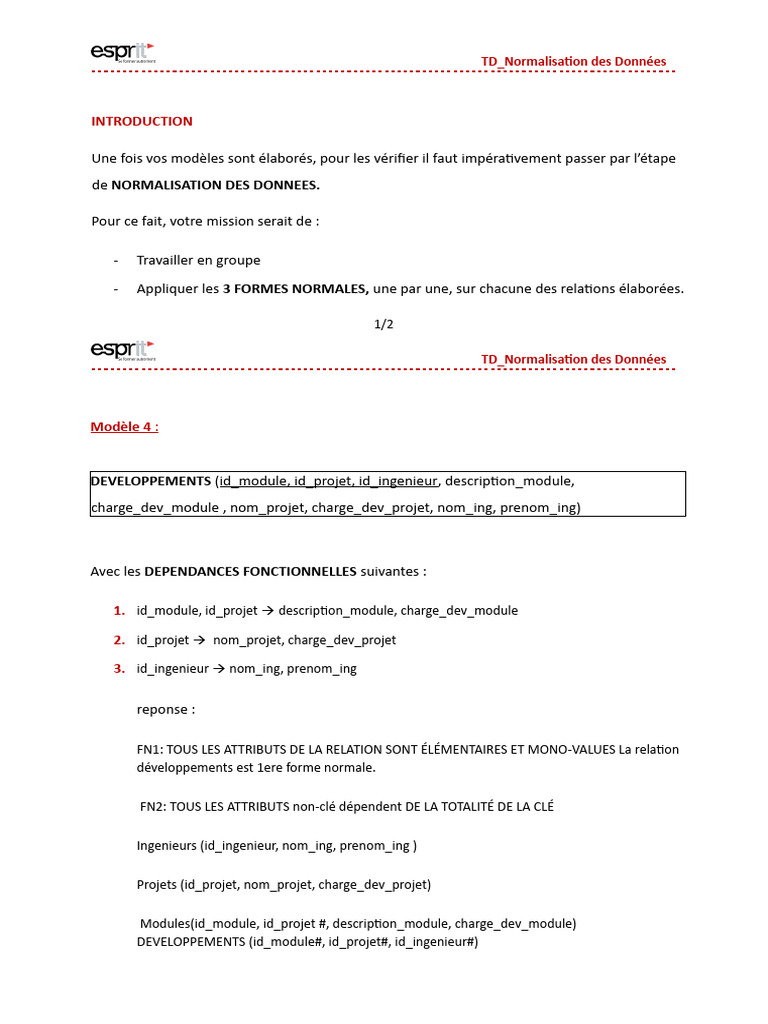 Correction 4 Et 5 Normalisation | PDF