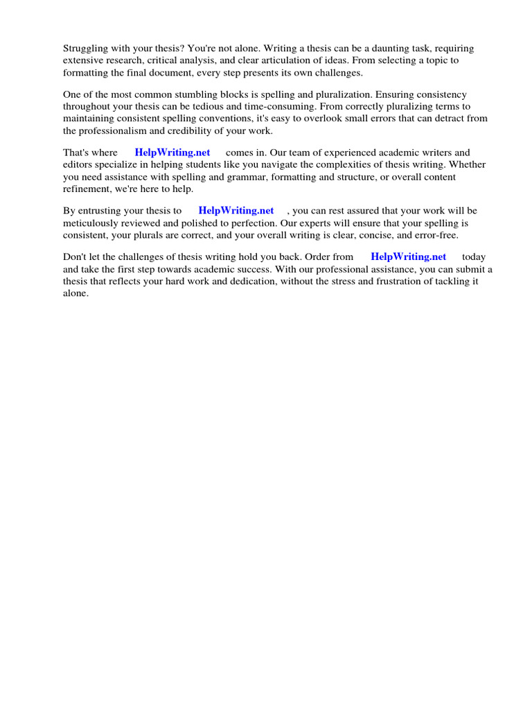 Thesis Spelling Plural | PDF | English Language | Thesis